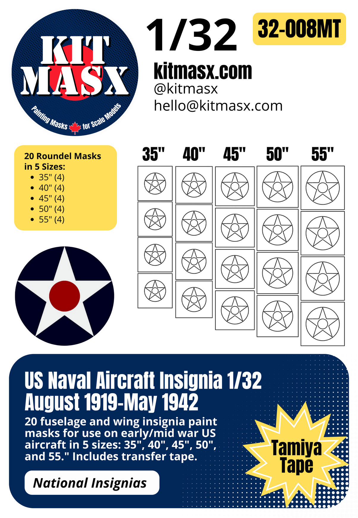 US Naval Aircraft Insignia (August 1919-May 1942) 1/32, 1/48, 1/72 Nat ...