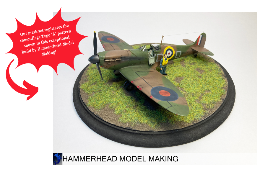 Spitfire Type "A" 1/48 Camouflage Paint Masks – Kit Masx