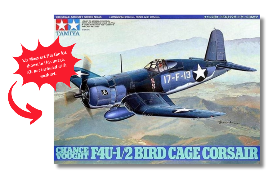 Tamiya Chance Vought F4U-1/2 Bird Cage Corsair 1/48 Canopy & Wheel Pai ...