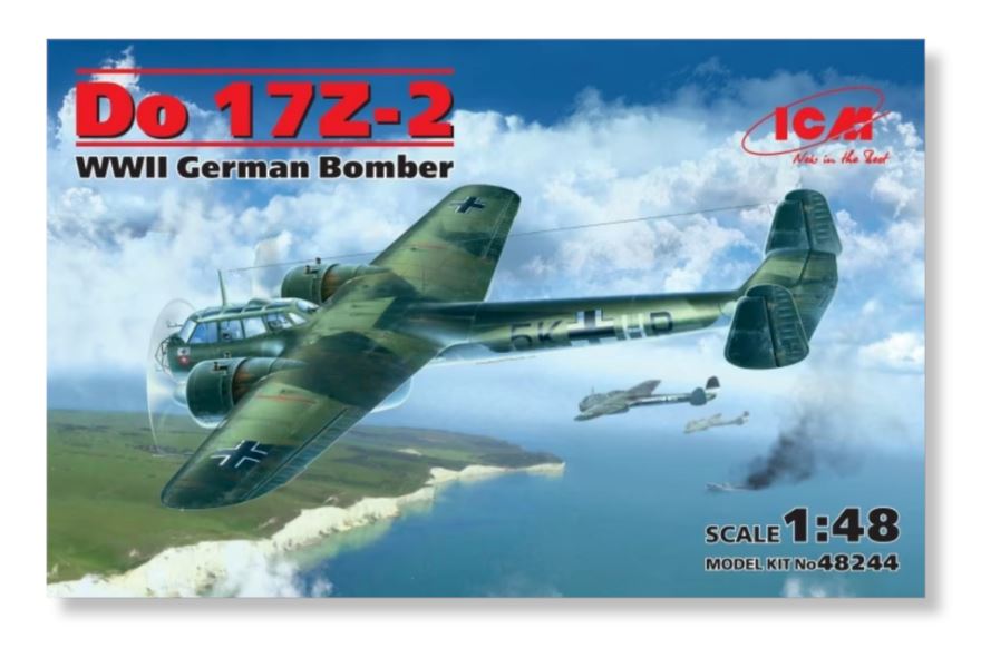 ICM Dornier Do-17Z, Z-1, Z-2, Z-3, Z-5, Z-7, or Z-10 1/48 Canopy & Whe ...